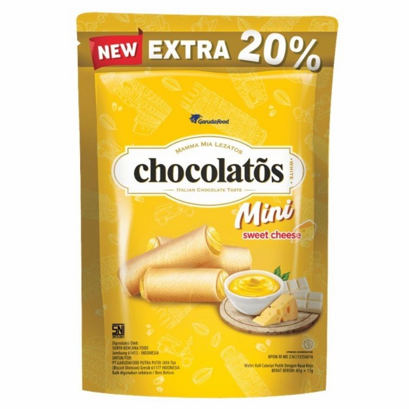 Jual Chocolatos Mini Sweet Cheese 65 gr KEMASAN POUCH ZIP LOCK | Shopee ...
