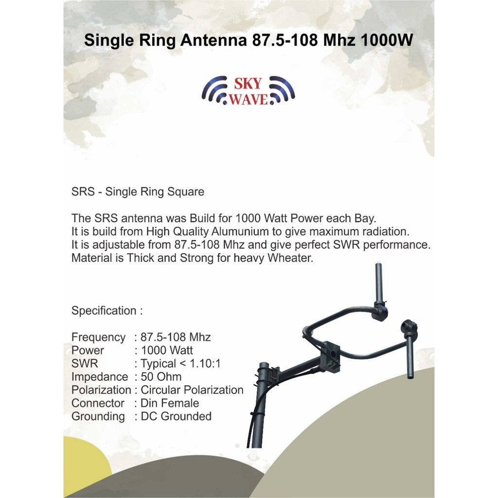 Jual Single Ring Antena untuk FM Pemancar 1000 Watt 87.5-108 Mhz ...