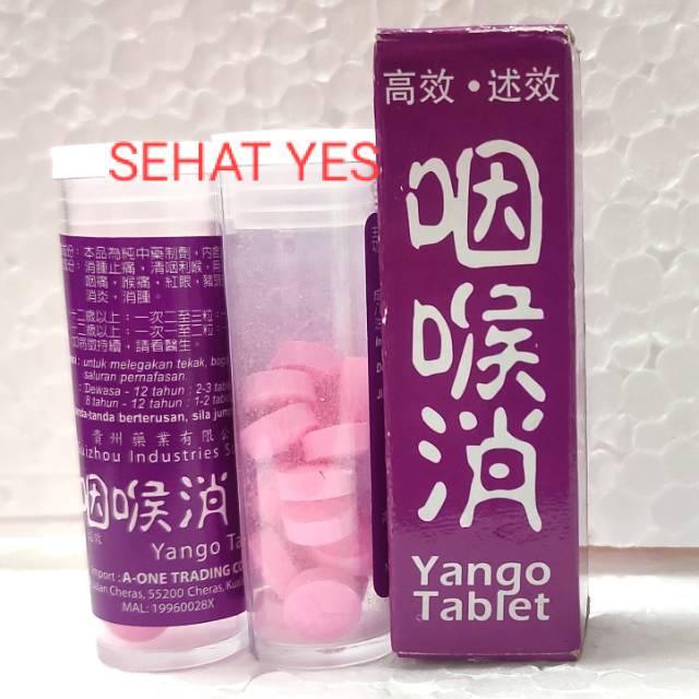 Jual YANGO TABLET ( RADANG, TENGGOROKAN ) | Shopee Indonesia