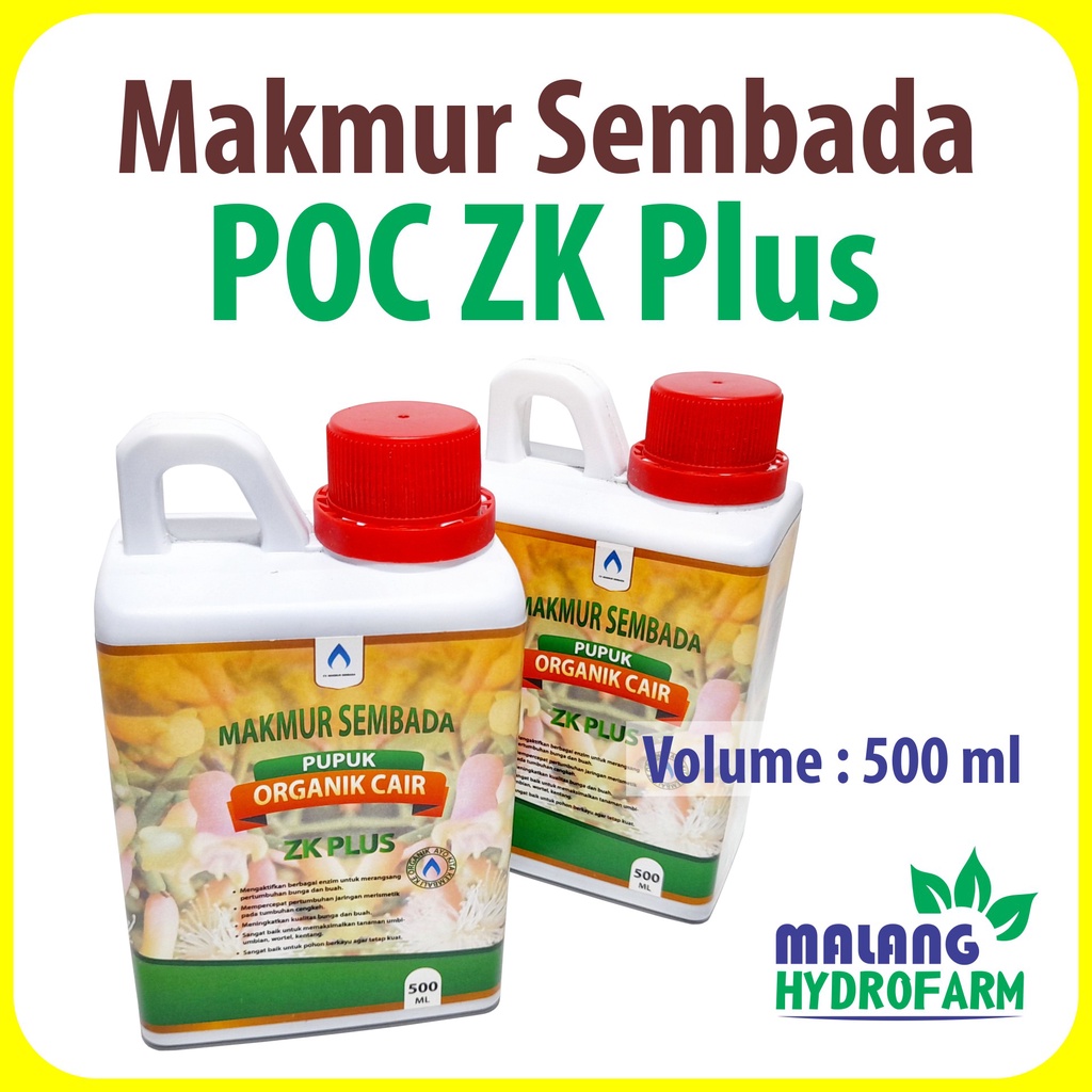 Jual Pupuk Organik Cair ZK Plus 500 ml POC organic alami makmur sembada ...