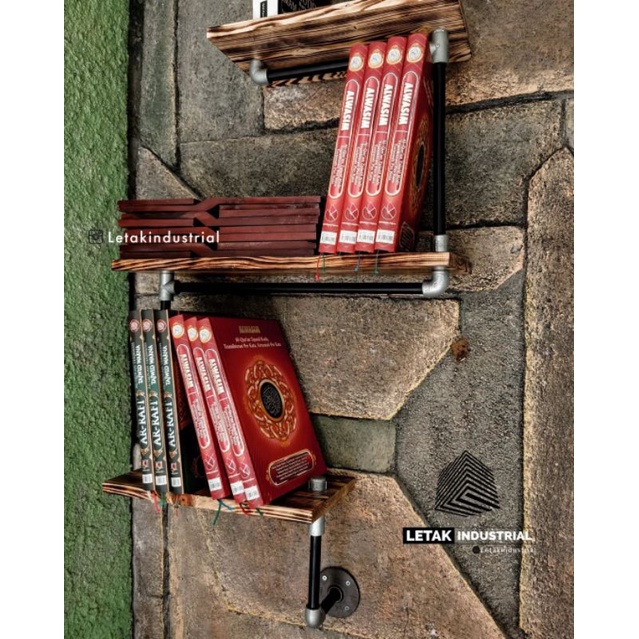 Jual Rak Industrial Vol 5/Rak Pipa besi/rak minimalis/rak dinding/rak ...