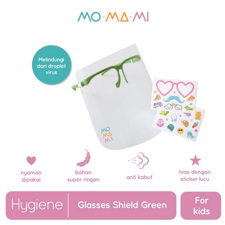 Jual FACE SHIELD MOMAMI COMFI FACE GLASSES GREEN SHIELD FOR KIDS ...