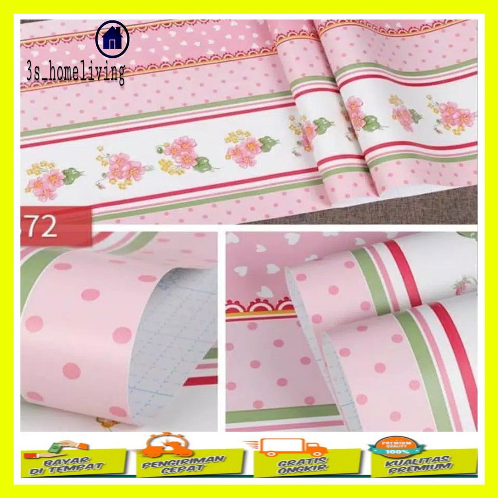 Jual Wallpaper Dinding Bunga Lapis Pink Wallpaper Wallpaper Salur ...