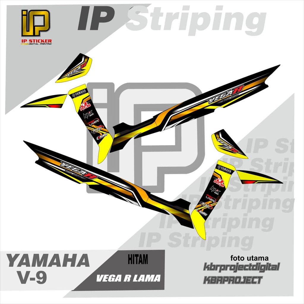 Jual (COD) striping vega r lama motor yamaha motor sticker variasi ...