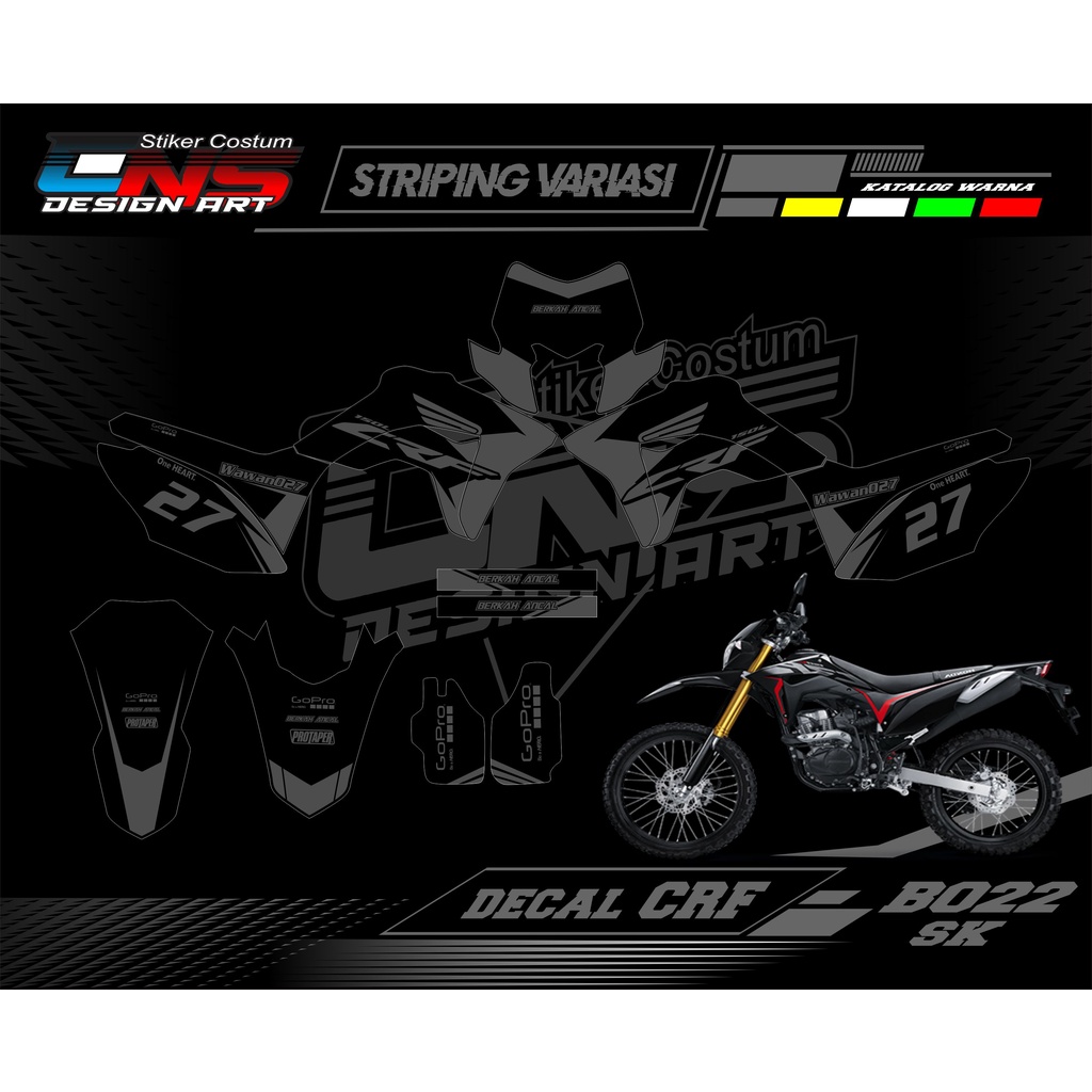 Jual Stiker Decal Full Motor crf Stiker Decal Custom crf 150 L ...