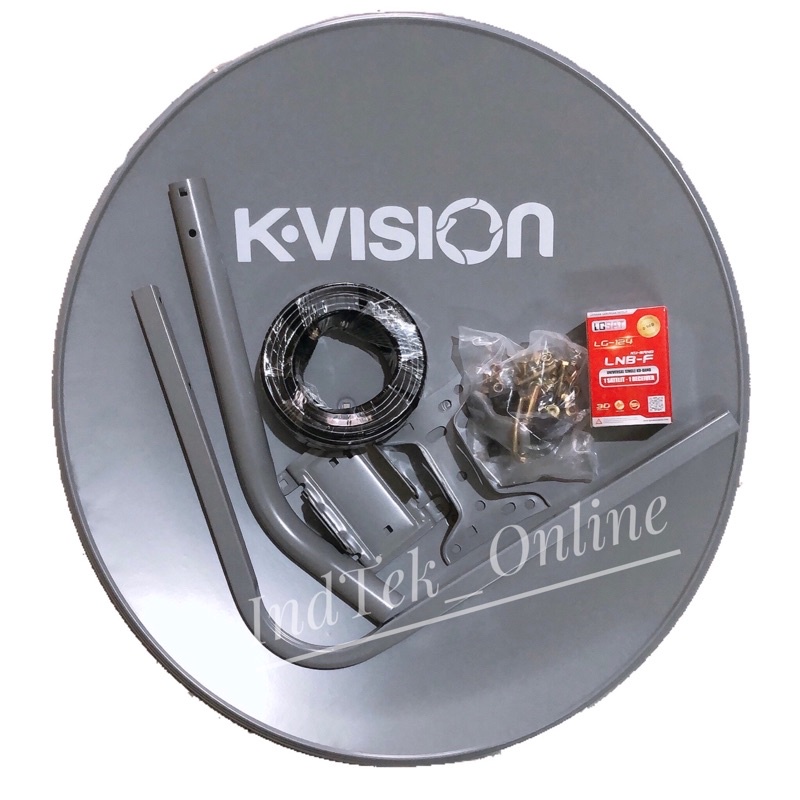 Jual Dish ODU SET Parabola K-VISION Ku Band Offset Komplit Kabel + LNB ...