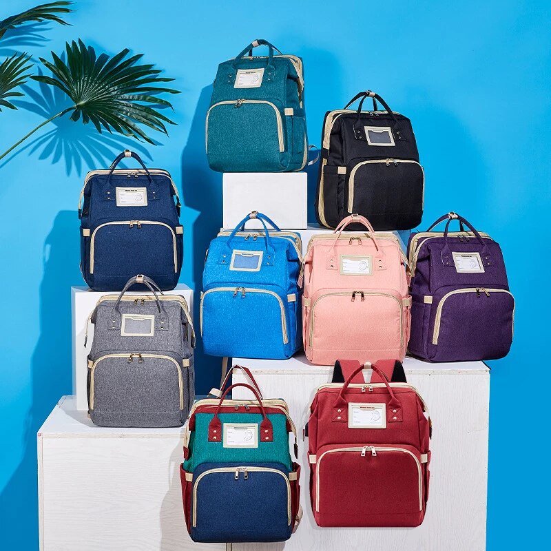Jual Tas Popok Ransel Bayi DIAPER Bag + BED - Kapasitas Besar Portable ...