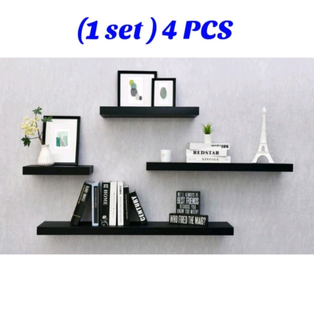 Jual Promo Rak Dinding Minimalis Ambalan 1 Set Isi 4 Rak | Shopee Indonesia