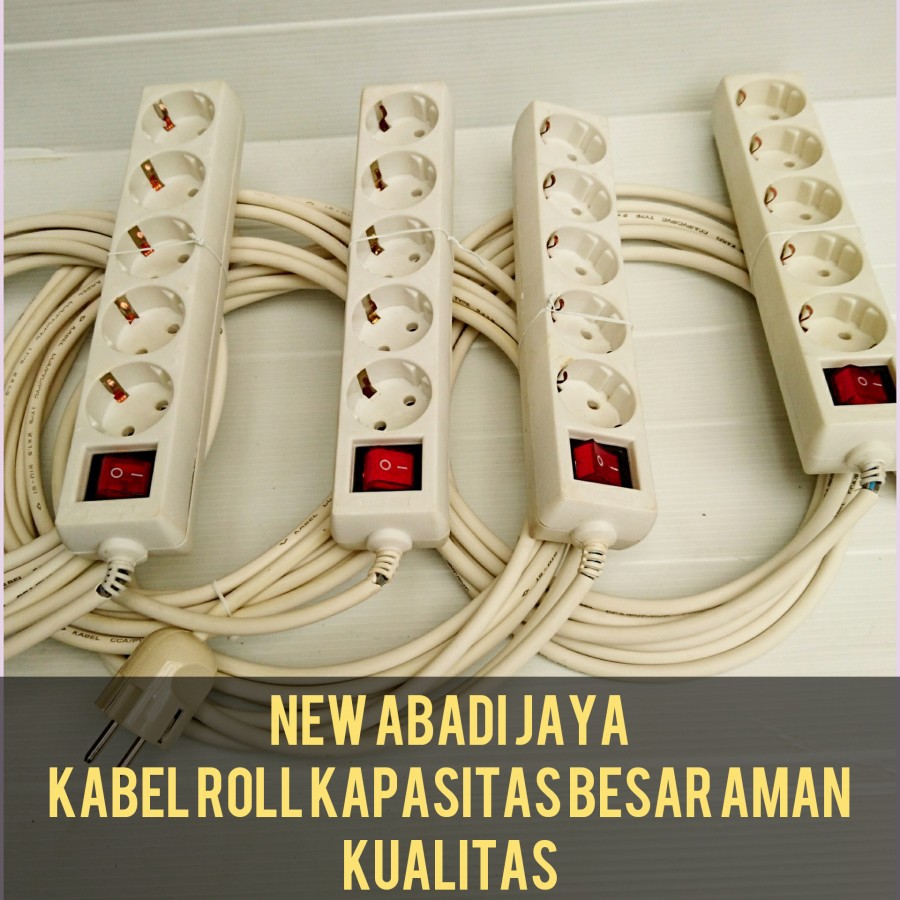 Jual Kabel Roll Listrik 10m (5 Lubang Stopkontak) | Shopee Indonesia