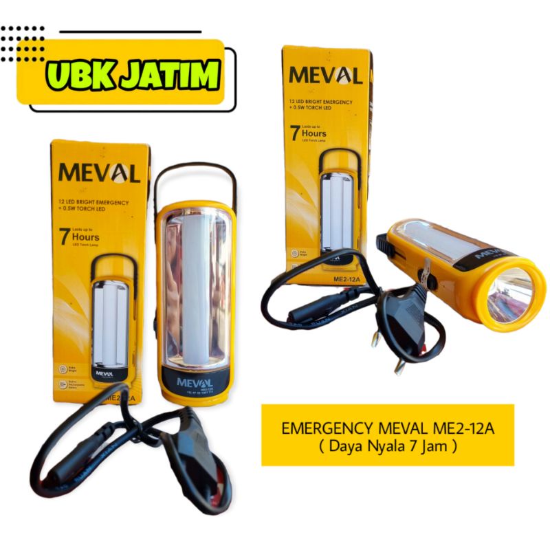 Jual LAMPU LENTERA EMERGENCY MEVAL ME2-12A ME2-16A RECHARGEABLE ...