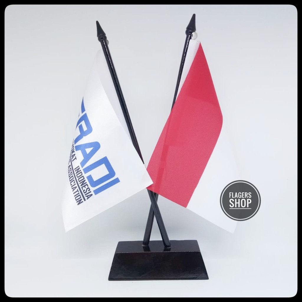 Jual Bendera Meja Indonesia - Peradi + Tiang Silang | Shopee Indonesia