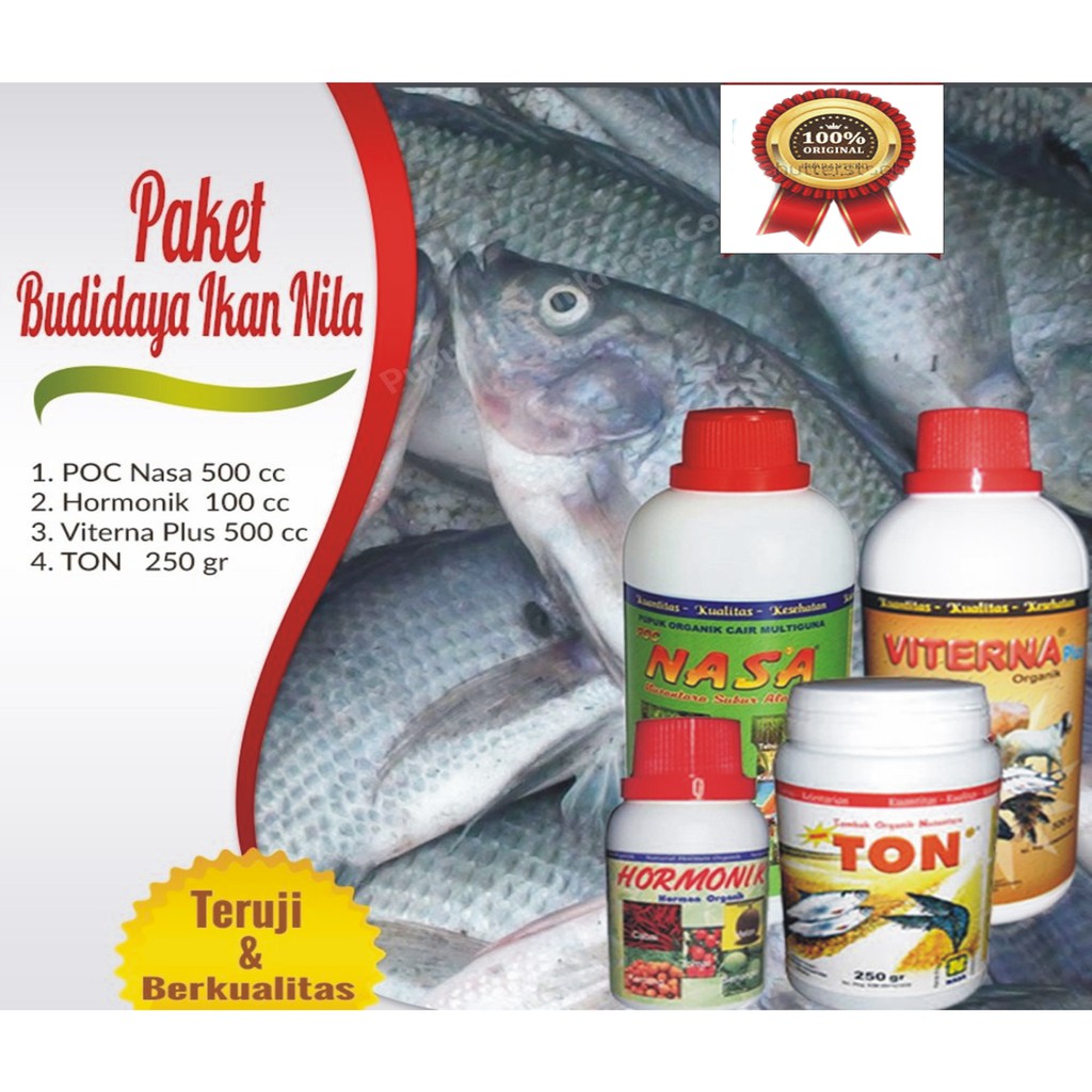 Jual Paket Buidaya Ikan Nila Nasa /Stockist Original Nasa / budidaya ikan organik pupuk ikan ...