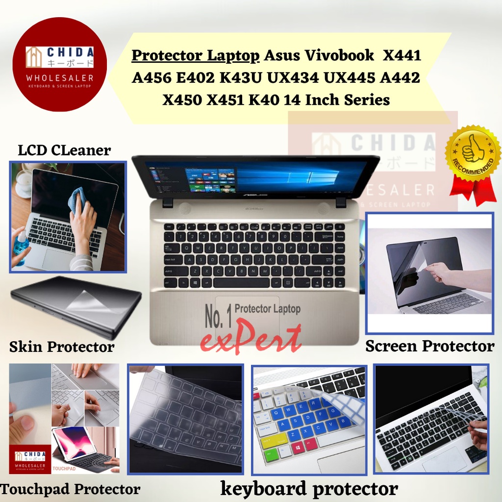 Jual Protector Laptop Asus Vivobook X441 A456 E402 K43U UX434 UX445 A442 X450 X451 K40 14 Inch ...