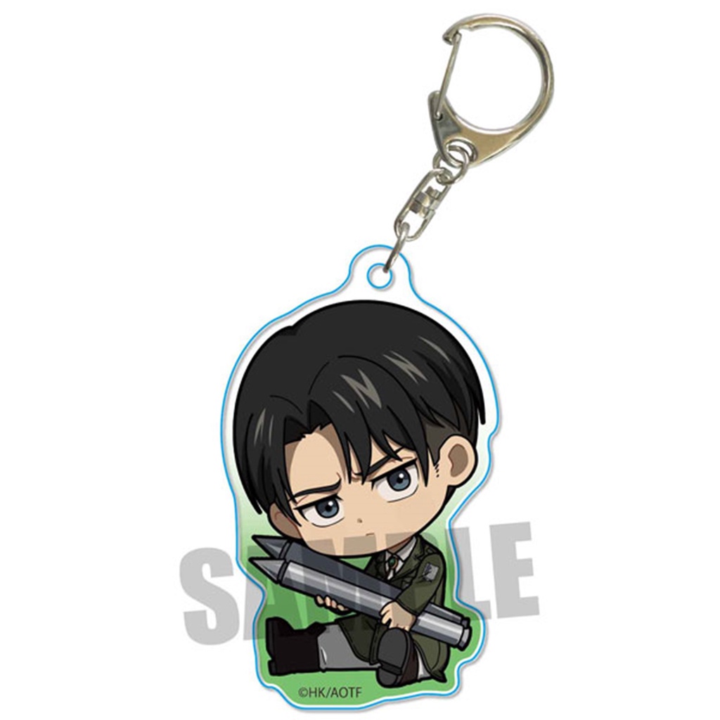 Jual Gyugyutto Acrylic Keychain Attack on Titan Shingeki no Kyojin Levi ...