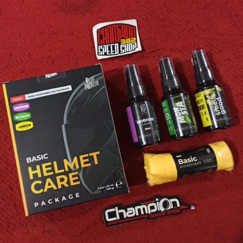Jual Paket Perawatan Helm Glossy Helmet Care Smells Good Lemon Visor ...