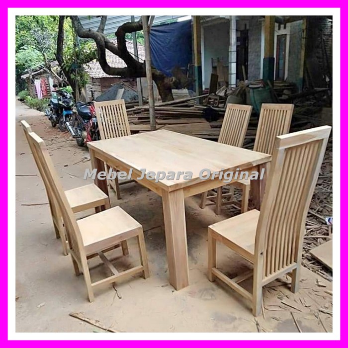 Jual Meja Makan Minimalis Kayu Jati Grade A Mebel Jepara Mentahan Murah ...
