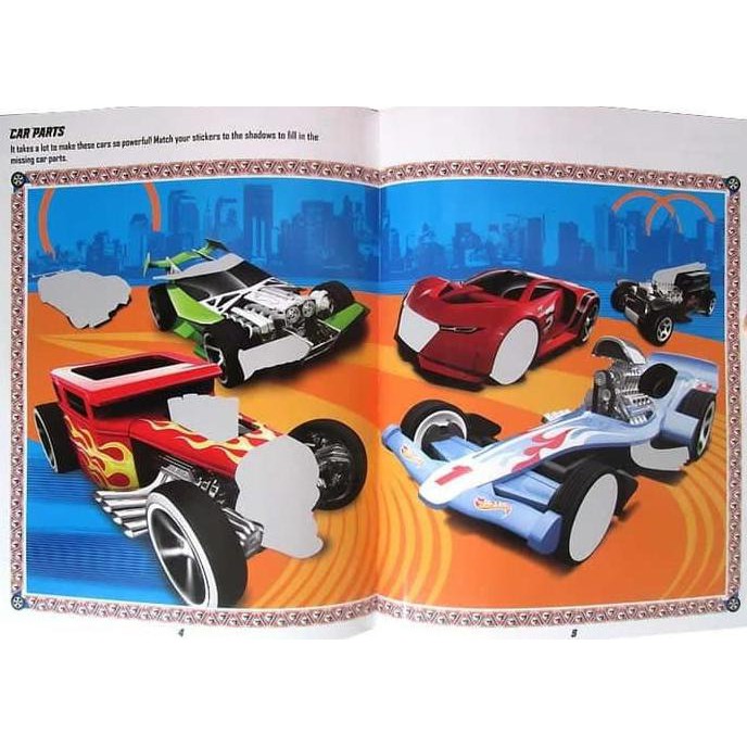Jual Buku Sticker Book Treasury Hot Wheels 350 Reusable Stickers ...