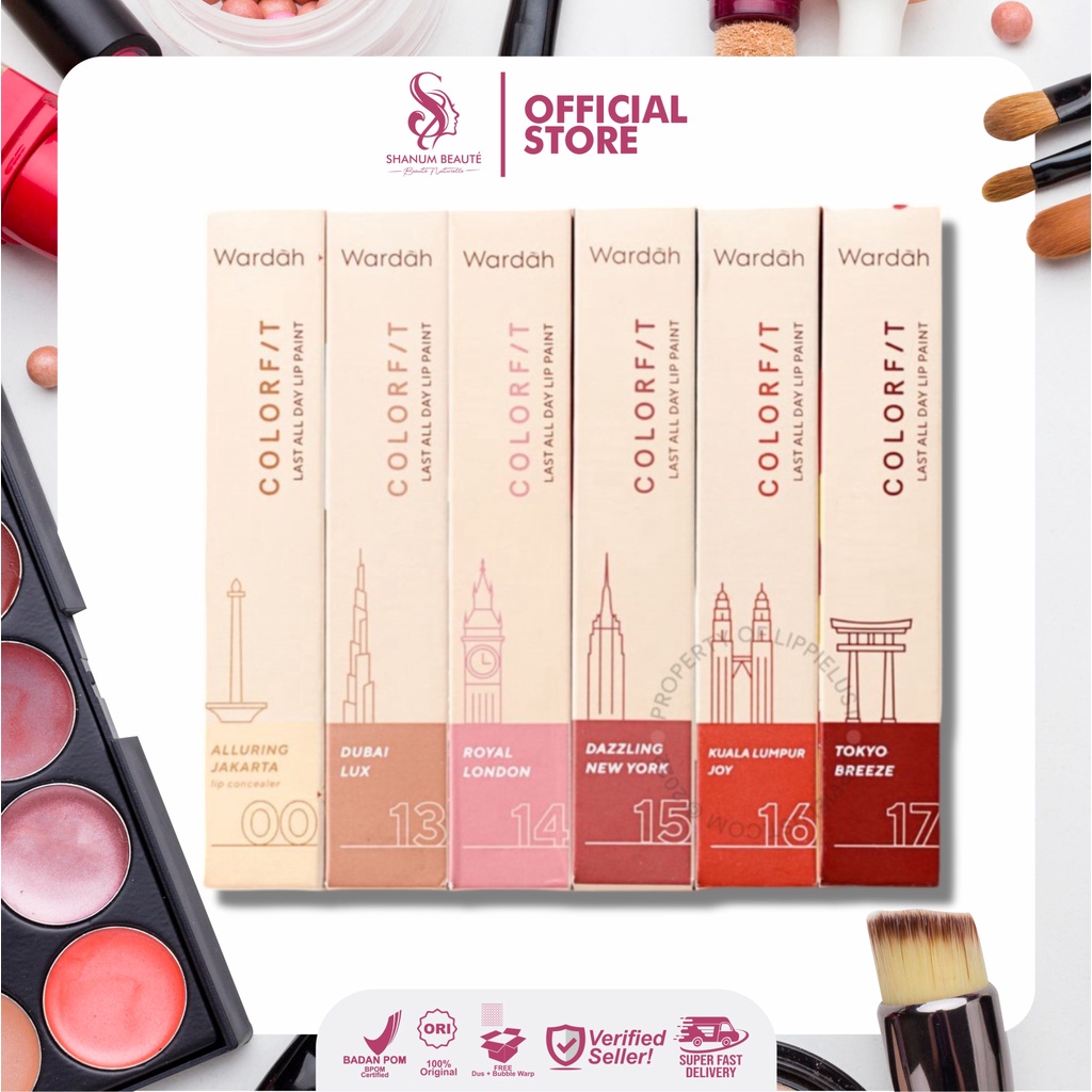 Jual Wardah Colorfit Last All Day Lip Paint - Around The World Lip ...