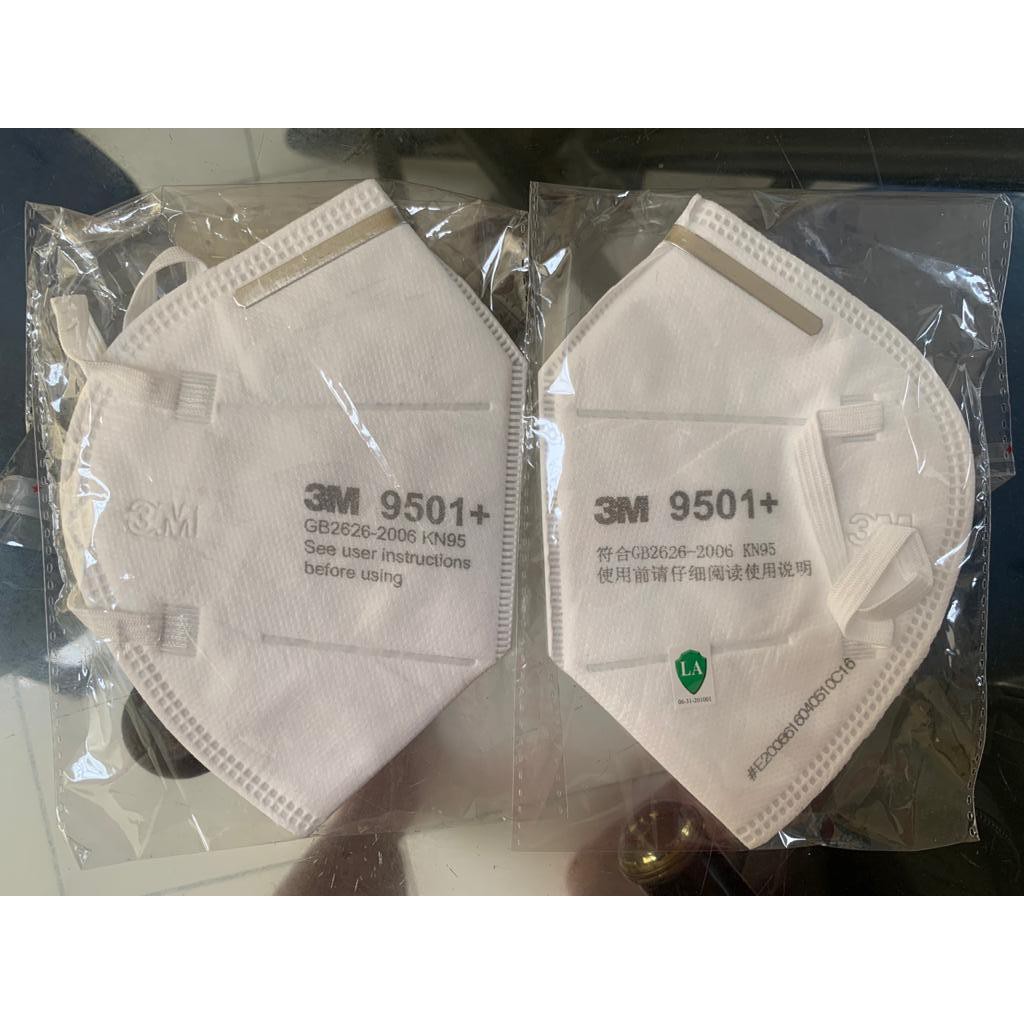 Jual Masker 3M 9501+ 9501 Plus Non Ventilator Velved Filter Respirator ...