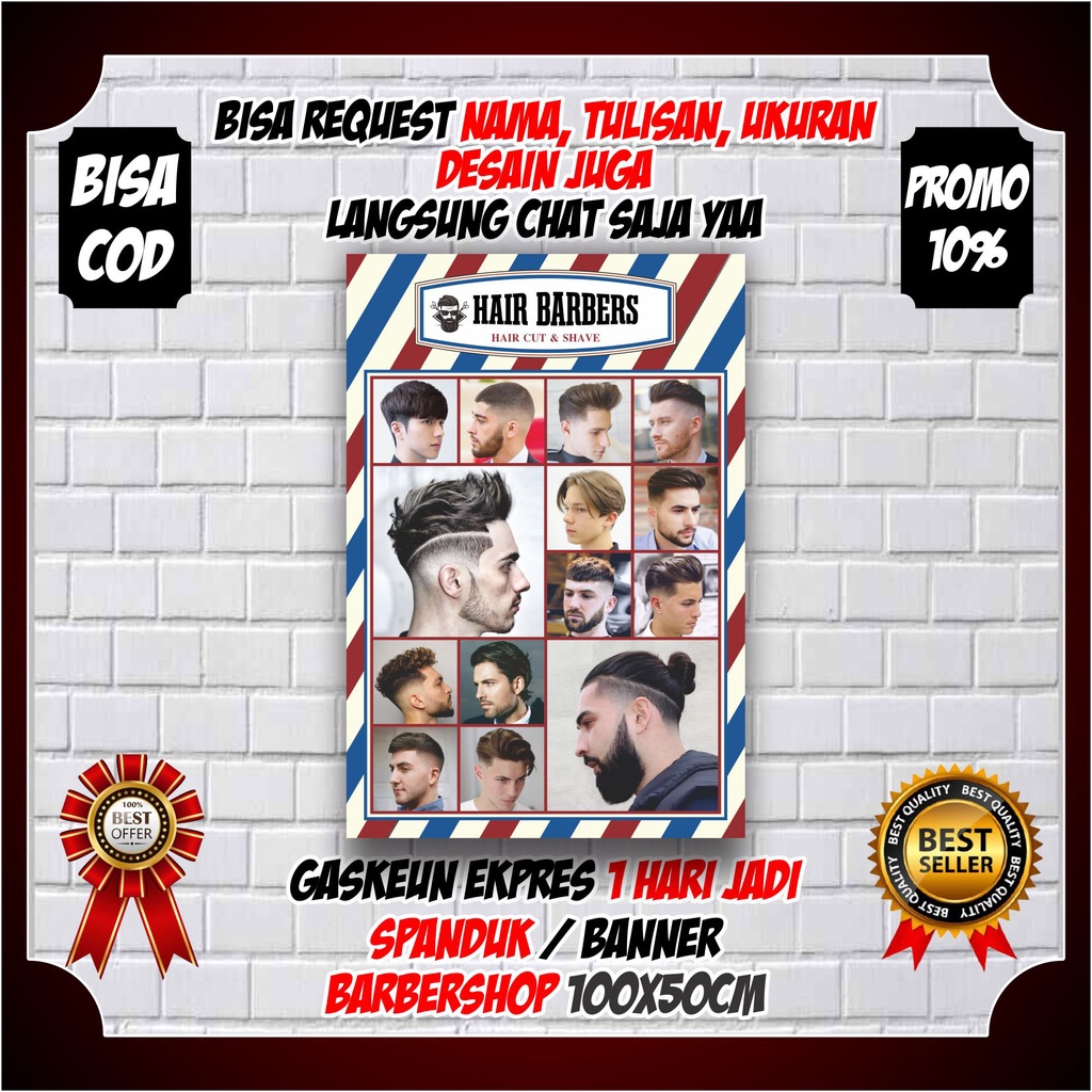 Jual Cetak Banner Spanduk Backdroup Baligho Barbershop Keren Spanduk ...