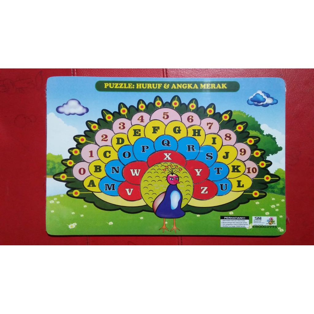 Jual Mainan Puzzle Huruf & Angka Burung Merak | Shopee Indonesia