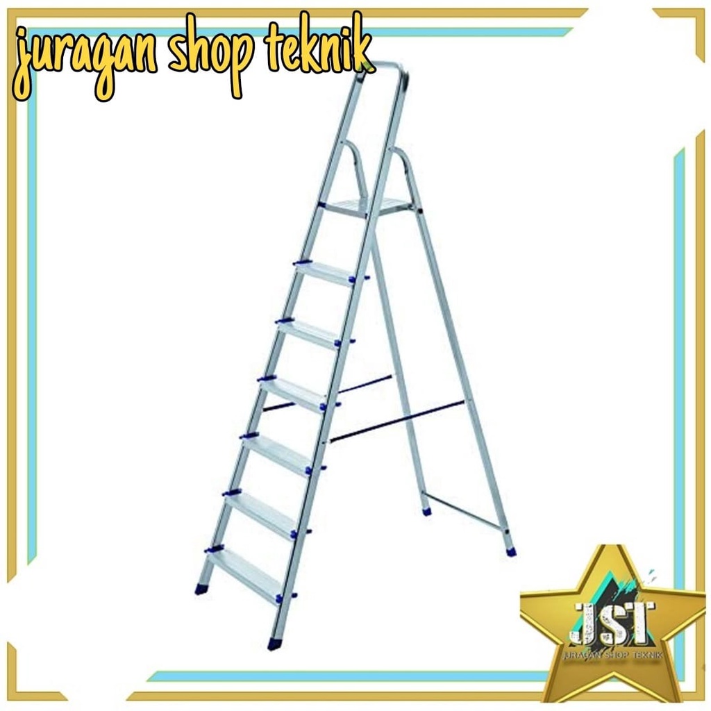 Jual Tangga Rumah Alumunium Almunium 8 Step Mollar / Tangga Lipat 8Step ...