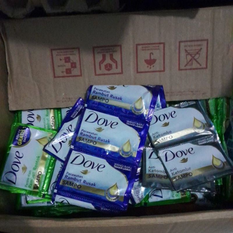 Jual dove shampo sachet 1 renceng isi 12 sachet murah | Shopee Indonesia
