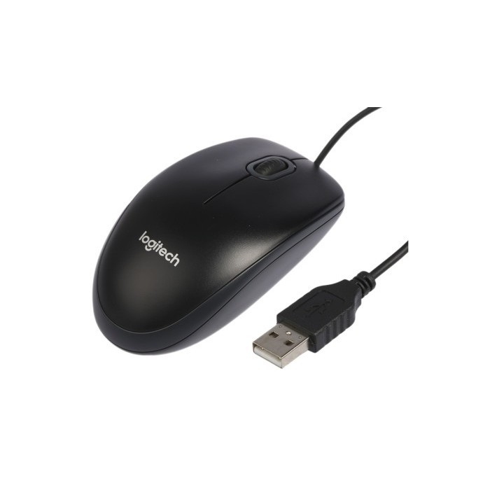 Jual Mouse logitech wired usb 2.0 standard optical 800dpi b100 for ...