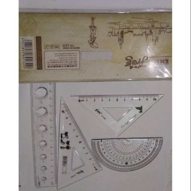 Jual Penggaris atau mistar lengkap satu set | Shopee Indonesia
