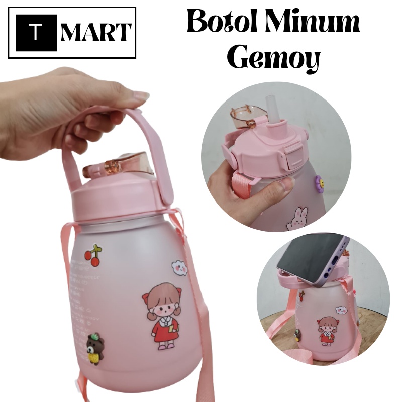 Jual Botol Minum Gemoy 1300 ml Free Sticker 2d dan 3d | Shopee Indonesia