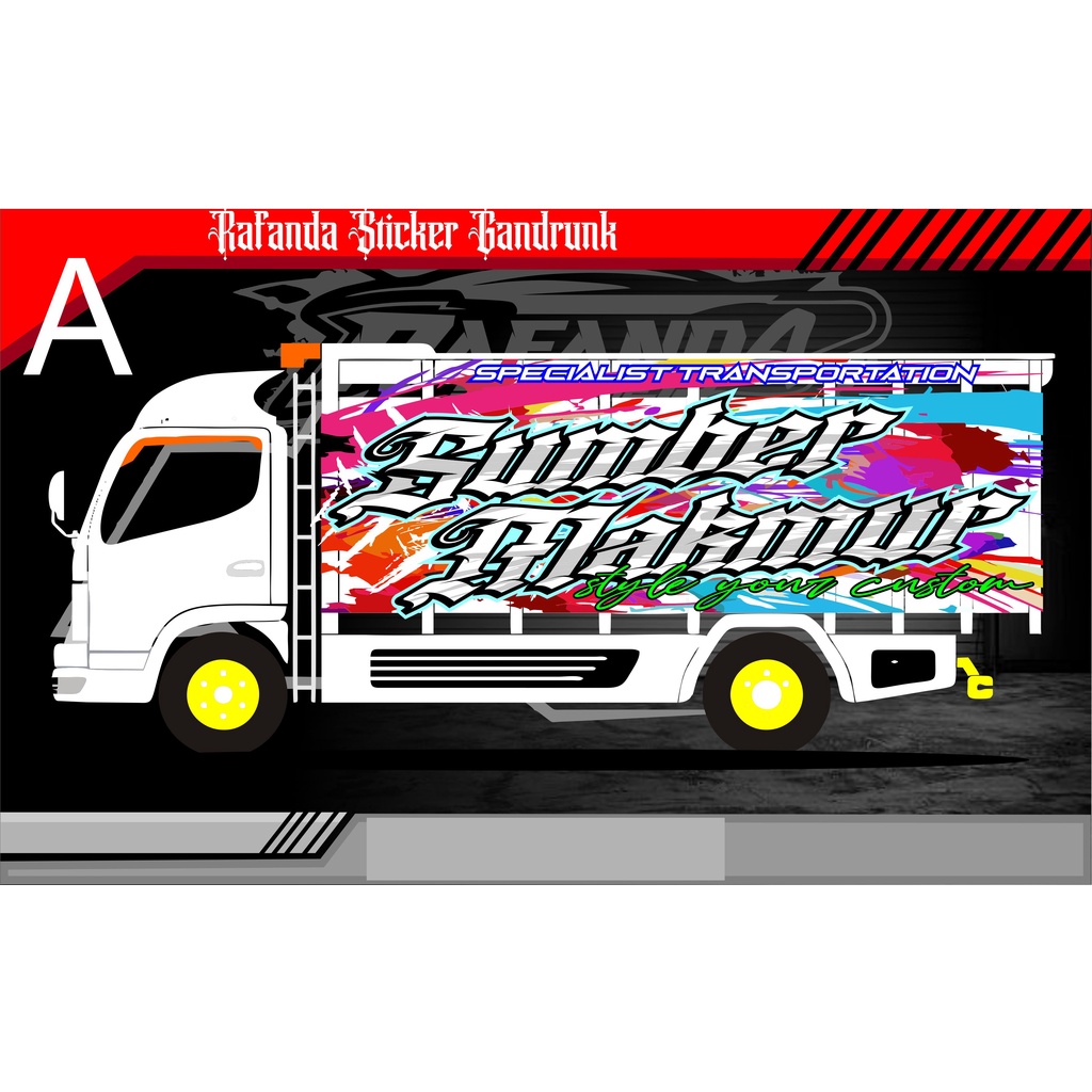 Jual stiker decal bak truk canter giga dutro | Shopee Indonesia