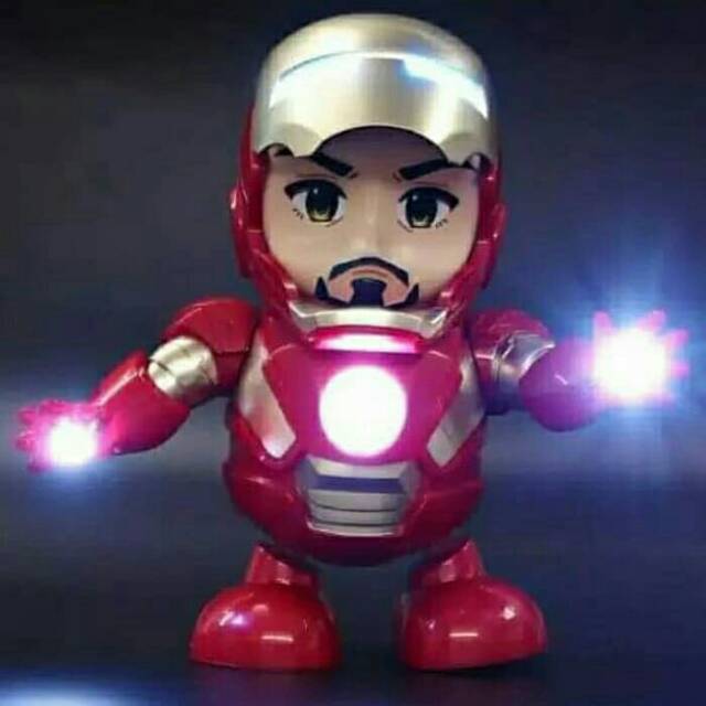 Jual Mainan Robot Joget Dance Hero Iron Man - Super Hero Ironman LED ...