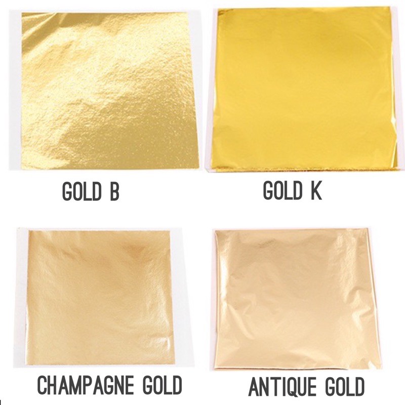 Jual 14x14 cm gilding foil leaf kertas sepuh foil lukis kertas prada ...