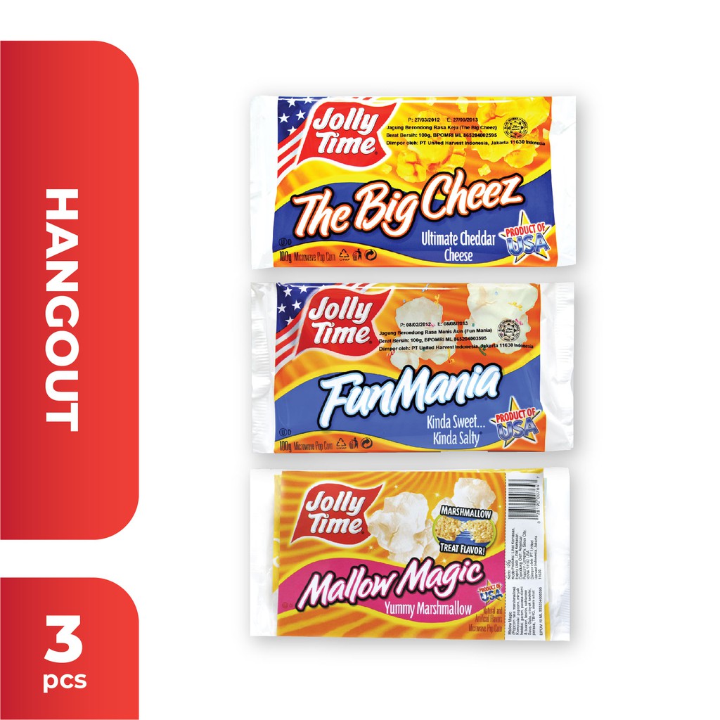 Jual Jolly Time - Paket Hang Out (1TBC, 1FM, 1MM) - Microwave Popcorn ...
