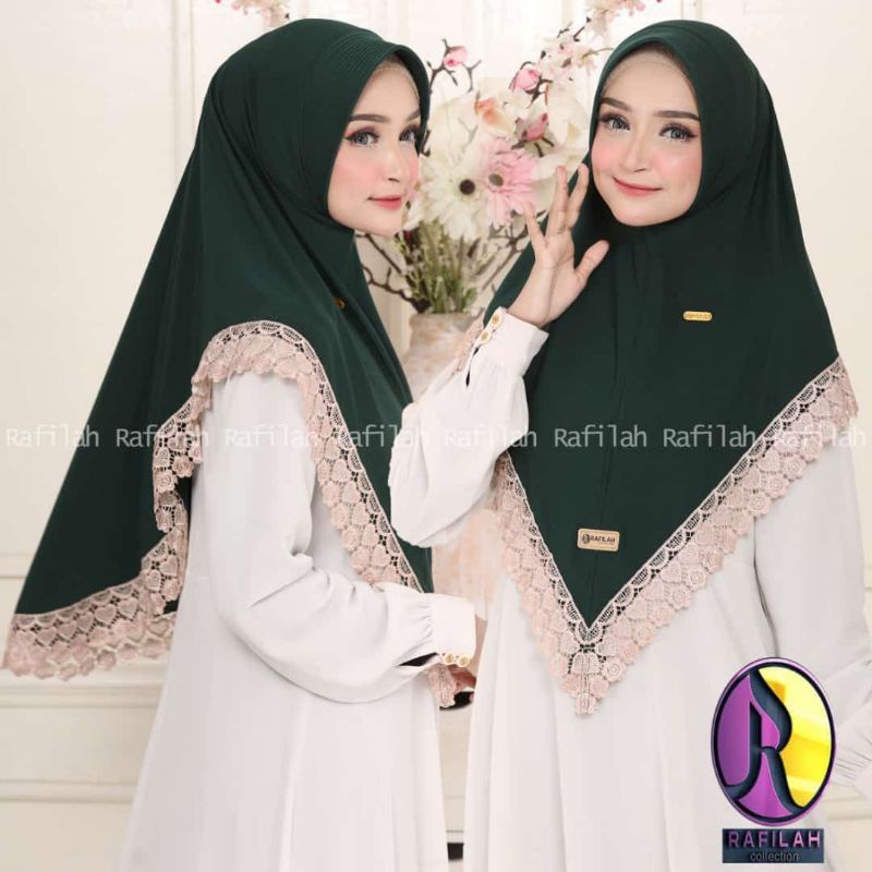 Jual jilbab instan renda ori Rafilah, Medan (COD) | Shopee Indonesia