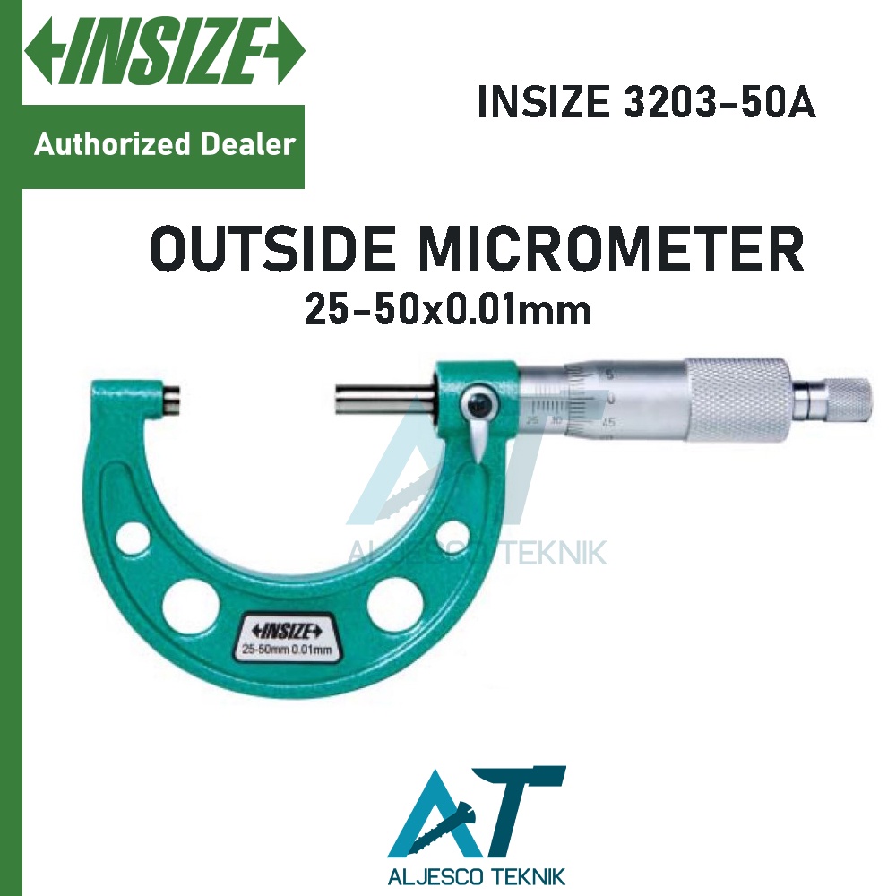 Jual INSIZE 3203-50A OUTSIDE MICROMETER 25 - 50MM - MIKROMETER SEKRUP ...