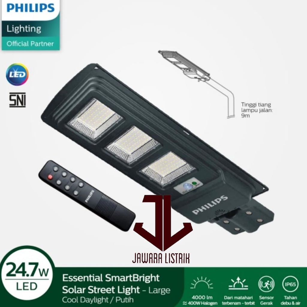 Jual Philips Essential SmartBright Solar Street Light Large 24,7 WATT ...