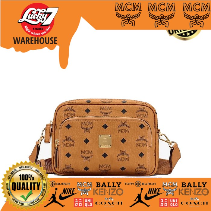 Jual MCM Klassik Crossbody in Visetos Small Cognac - Original MCM 100% ...