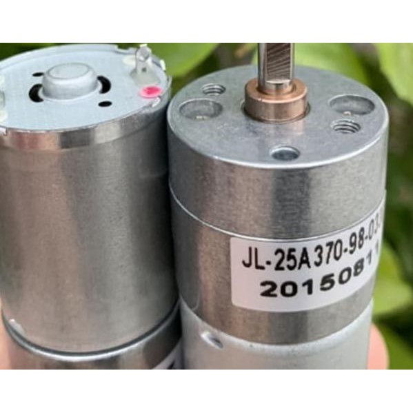 Jual ♢╛ DC Motor Gearbox 6-12V 60-120rpm Metal Gear Box 25GA370 D shaft 4mm ╛ | Shopee Indonesia