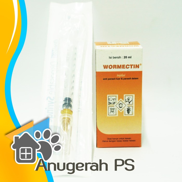 Jual Kucing-Vitamin-Obat- Wormectin Injeksi 20 Ml - Obat Scabies Kutu ...