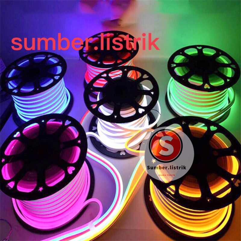 Jual Lampu Led Neon Flexible Selang 220V Meteran Sign Strip outdoor ...
