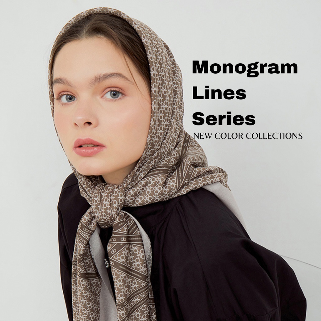 Jual Donna Scarves Monogram Line Series (New Color Collections ...
