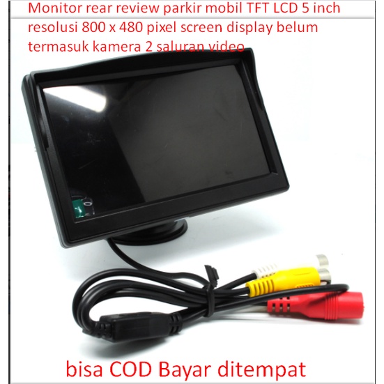 Jual Monitor rear review parkir mobil TFT LCD 5 inch resolusi 800 x 480 ...