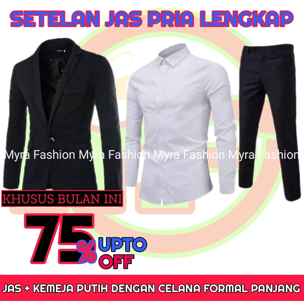 Jual setelan jas pria Lengkap warna HITAM - Setelan jas pengantin pria ...