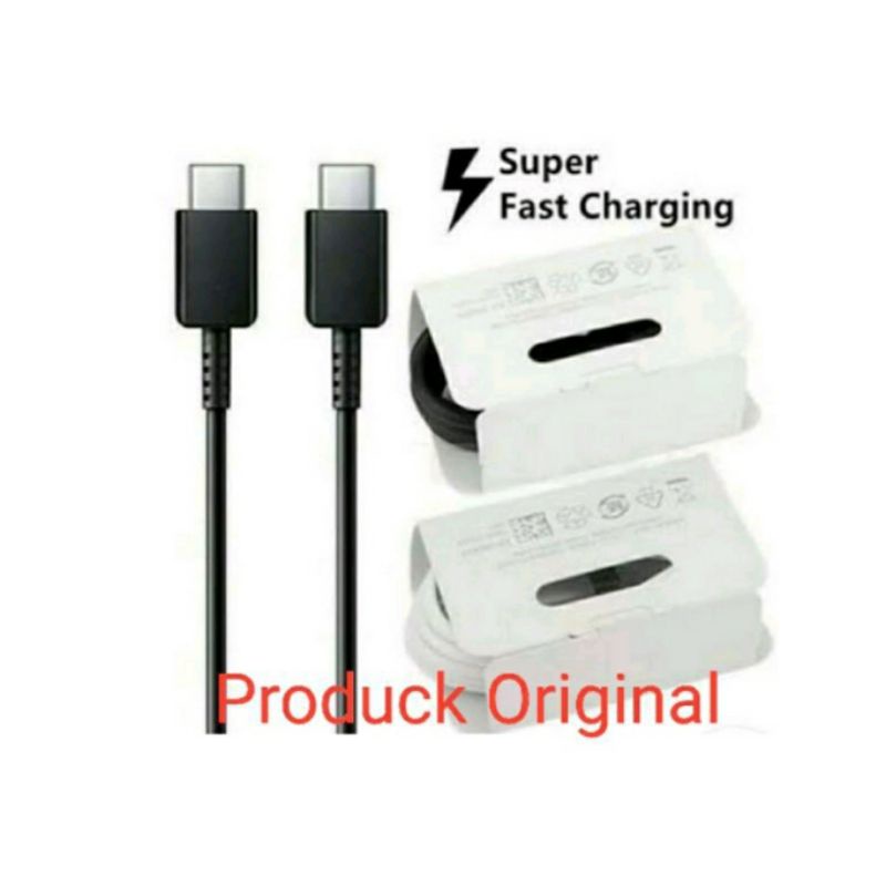 Jual Kabel Data Samsung Galaxy S20 S21 Note 10 USB C To C 100% Original ...