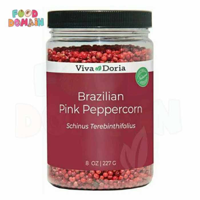 Jual Viva Doria Brazilian Pink Peppercorn Whole Pink Pepper 8oz 227g ...