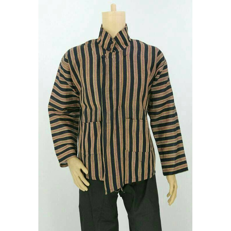Jual SPEKTAKULER!!! Baju Surjan Jumbo / Sorjan Setelan Dewasa / Lurik / Batik adat Jawa 83BT ...