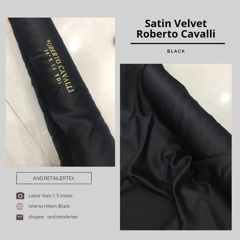 Jual Kain Satin Velvet Premium Warna Hitam Black Bahan Seragaman Bahan ...