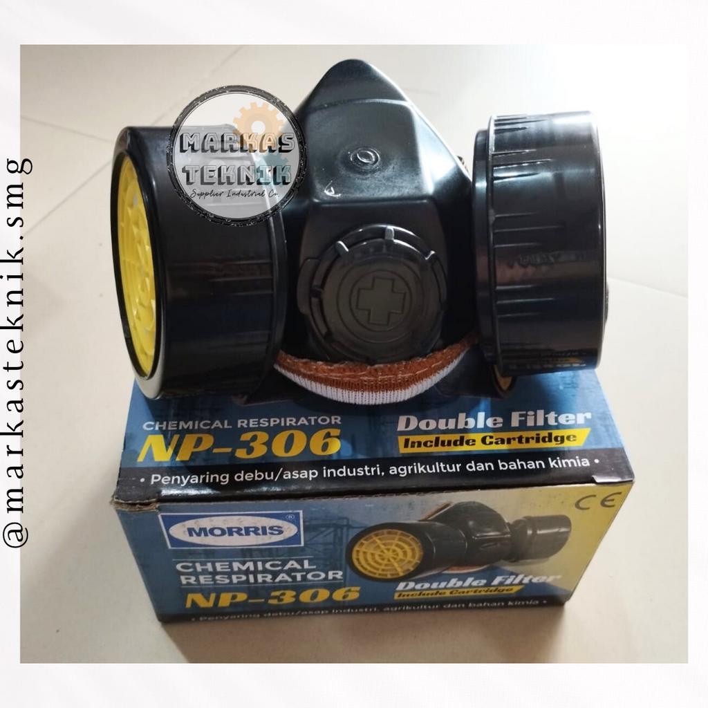 Jual MORRIS Masker NP 306 / MORRIS Chemical Respirator NP-306 Double ...