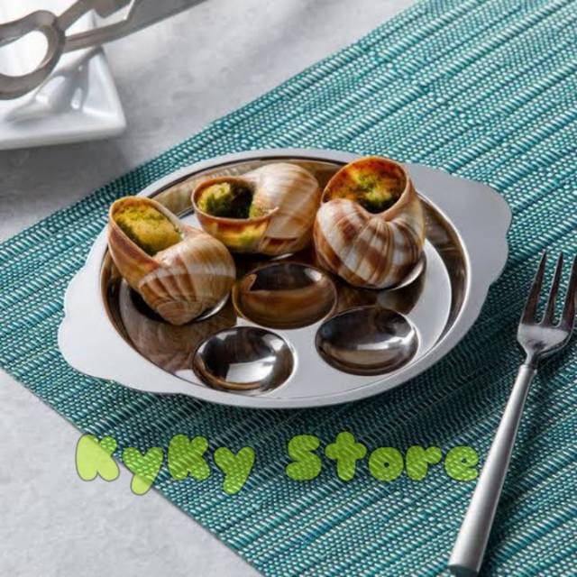 Jual Snail Plate - Escargot Tray 6 holes - Piring Saji Siput - Kerang ...